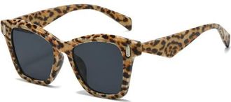 Generic Lunettes de soleil design 2025 pour femmes mode vintage lunettes de soleil femmes nuances UV400 hommes luxe, léopard, taille unique