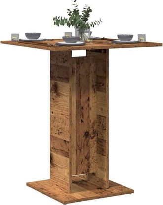 vidaXL Vidaxl - Table de bistro ch&ecirc;ne artisanal 60x60x75 cm bois ding&eacute;nierie