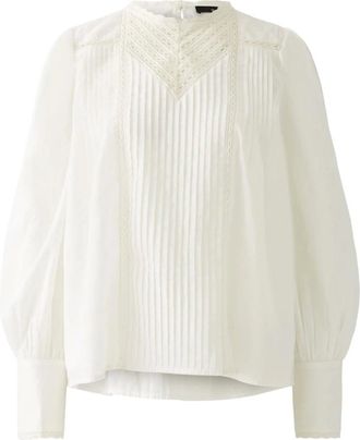 Oui Femme, Blouses et Chemises, Blanc, Taille: 42 FR Blouse A-line en coton