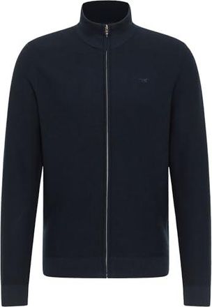 Mustang Jeans Gilet en coton marine avec un col montant et fermeture &agrave; glissi&egrave;re - Taille x_l