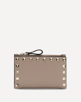 Valentino Garavani Rockstud zip Card Holder Female UNI