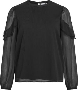 Vila Vielly L/S Flounce Top - Noos