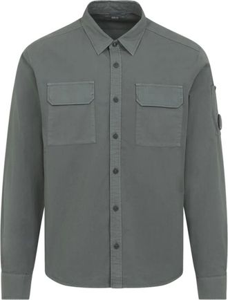 C.P. Company C.p. Company, Homme, Chemises, Vert, Taille: S Gabardine Shirt