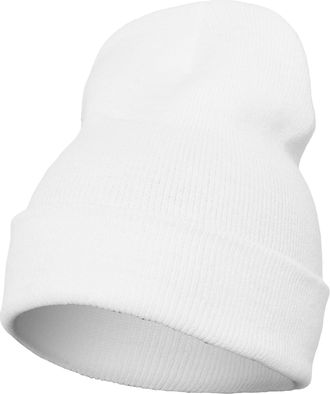 Flexfit Mütze Heavyweight Long Beanie, White, one Size