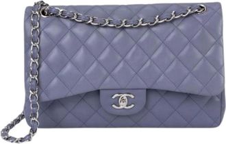 Chanel Sac &agrave; bandouli&egrave;re Pre-owned Double Flap BAG Jumbo - Femme - Pre-owned - Violet - Taille: ONE Size