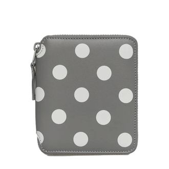Comme Des Gar&ccedil;ons Femme, Accessoires, Gris, Taille: ONE Size Portefeuille en Cuir &agrave; Pois Gris