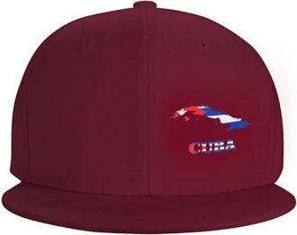 Generic Drapeau De Cuba Carte De Cuba Femme Homme Snapback Chapeau Respirant Casquette De Baseball R&eacute;glable Casquette Hip Hop pour Trucker Camping Adulte
