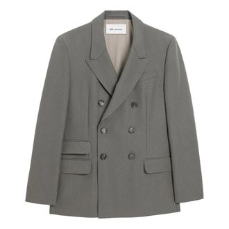 Ami Homme, Vestes, Gris, Taille: M Veste crois&eacute;e en laine