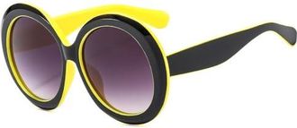 Generic Lunettes De Soleil &Agrave; Monture Large For Hommes Et Femmes, Id&eacute;ales For Les Voyages En Plein Air Ou Trajets Quotidiens(Yellow)