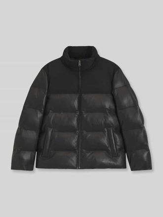HUGO BOSS Lederjacke aus Lammfellnappa mit Stehkragen