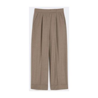 Max Mara Femme, Pantalons, Brun, Taille: 38 FR Wide Pantalons