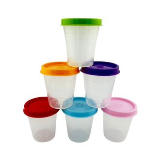 Tupperware Tupper Minis Behälter für Zwerge, 60 ml, verschiedene Farben, 6 Stück