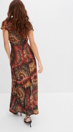 Bonprix Maxikleid ausgestellte Passform, aus Jersey-Material aus Polyester und Elasthan