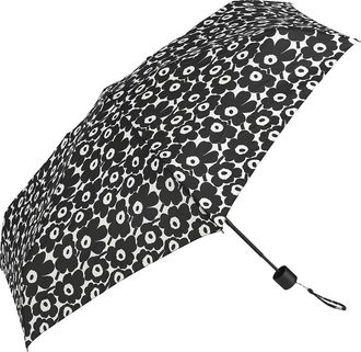 Marimekko Mini Unikko Manuell Schirm, Scwarz/wei&szlig;
