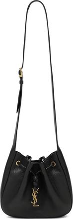 Saint Laurent Umh&auml;ngetasche mit Logo-Schild - Schwarz