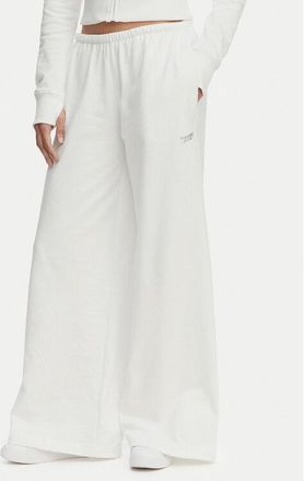 Tommy Jeans Jogginghose Metallic Logo DW0DW22735 Wei&szlig; Wide Leg