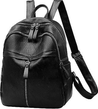 Generic Sac à dos à fermeture éclair pour femme - Sac à dos de voyage en plein air - Sac à dos tendance à double bandoulière - Sac à dos avec sangles de poitr