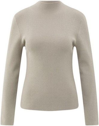 YaYa Rundhalspullover Zweifarbiges Oberteil