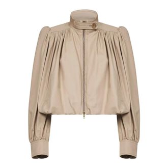 Chlo&eacute; Femme, Vestes, Brun, Taille: 36 FR Bomber Jacket