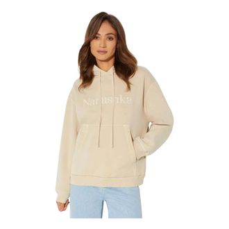 Nanushka Beiger Hoodie mit gesticktem Logo - - Sweatshirts & Hoodies - Damen - Beige - S