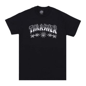 Thrasher Barbed Wire Tee - Streetwear Kollektion - - Tops - Herren - Schwarzk - M