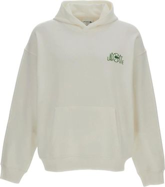 Lacoste Homme, Sweatshirts et sweats &agrave; capuche, Blanc, Taille: XL Multi Print Fleece Sweat &agrave; capuche