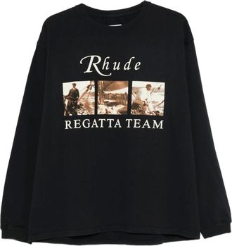 Rhude Homme, Tops, Noir, Taille: S Rhude T-shirts et Polos Noir