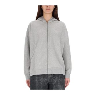 Ganni Teddy Zip Hoodie - - Sweatshirts & Hoodies - Damen - Grau - 2XS/XS