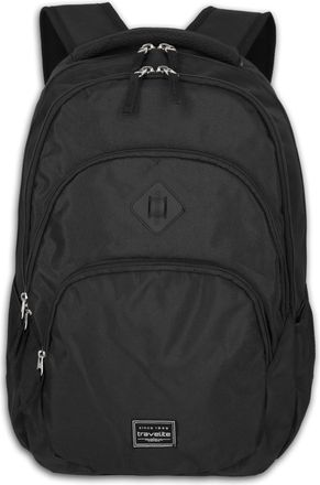 Travelite Handgepäck Rucksack, Laptop Rucksack 15,6 Zoll, BASICS, Daypack, Tagesrucksack mit vielen Fächern, 45 cm, 22 Liter