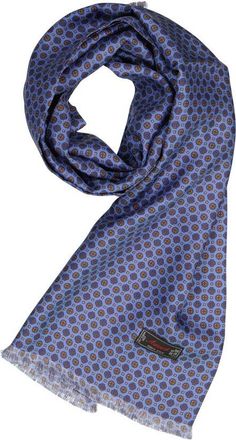 Ascot Herren Schals blau Seide
