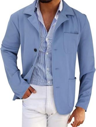 Generic T-shirt noir &agrave; col en V pour homme - T-shirt &agrave; manches longues - Polo tendance d&eacute;contract&eacute; - Chemises formelles en coton - T-shirt long en coton - T-s