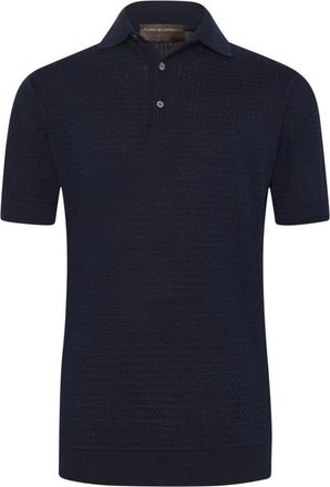 FILIPPO DE LAURENTIIS Softes Poloshirt aus Baumwolle mit Waffelstruktur in