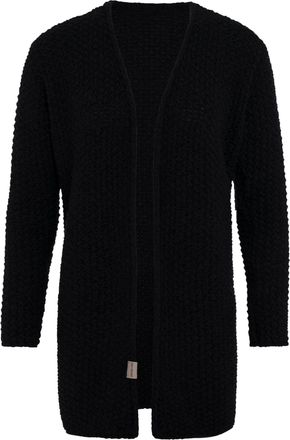 Knit Factory Carry Strickjacke - Mittellange Damen Strickjacke - Cardigan mit Wolle - Hochwertige Qualit&auml;t - Schwarz - 40/42
