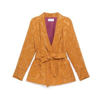 Maliparmi Damask Jacquard Blazer - - Jackets - Damen - Gelb - XL