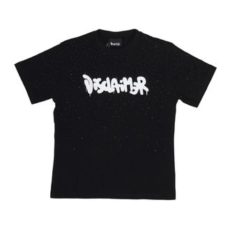 Disclaimer Schwarzes Strass Tee mit Kurzen &Auml;rmeln - - Tops - Damen - Schwarzk - M