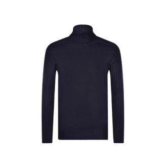 Gran Sasso Homme, Pulls, Bleu, Taille: XL Super Geelong Ribbed Turtleneck