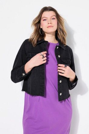 STUDIO UNTOLD Jeansjacke Jeansjacke cropped cutted Saum