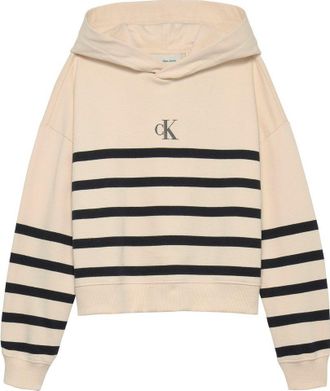 Calvin Klein Jeans Kapuzensweatshirt CK LOGO BOXY FIT STRIPES HOODIE f&uuml;r Kinder bis 16 Jahre, mit Kapuze