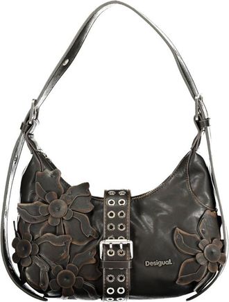 Desigual Marrone Polyurethan Schultertasche f&uuml;r Damen