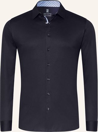DeSoto Desoto Jerseyhemd Slim Fit blau
