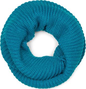 styleBREAKER Unisex Feinstrick Loop Schal einfarbig | Weicher elastischer Winter Schlauchschal in Feinripp Optik | Warmer Strick Loop f&uuml;r Damen und Herren, Petrol