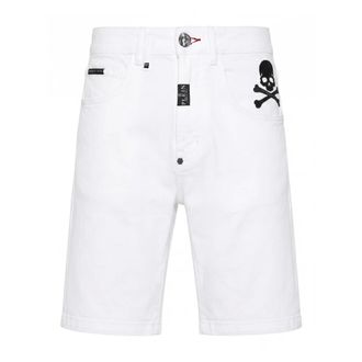 Philipp Plein Herren, Shorts, Wei&szlig;, W30Gr&ouml;&szlig;e