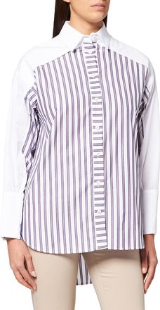 Ipekyol Womens Below HIPS Line Pattern Shirt, Off White, 42