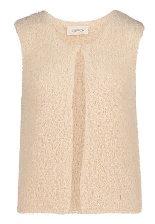 Cartoon Strickjacke Damen mit Rundhalsausschnitt (1-tlg)