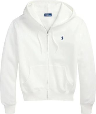 Polo Ralph Lauren Femme, Sweatshirts et sweats &agrave; capuche, Blanc, Taille: 38 FR SweaT-shirt Zipp&eacute;