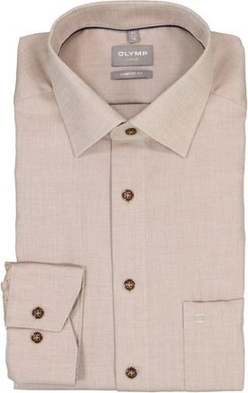 Olymp Herren Hemden braun Baumwolle