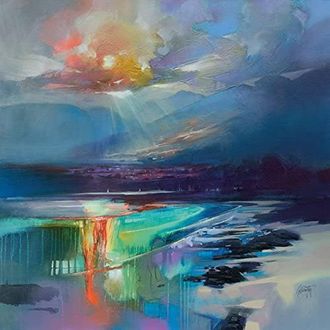 Scott Naismith Arran Shore Kunstdruck auf Leinwand,85 x 85 cm