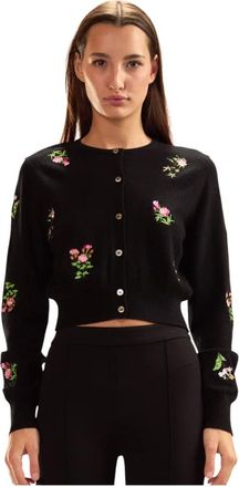 Cynthia Rowley Femme, Pulls, Noir, Taille: 42 FR Forget Me Not Cardigan