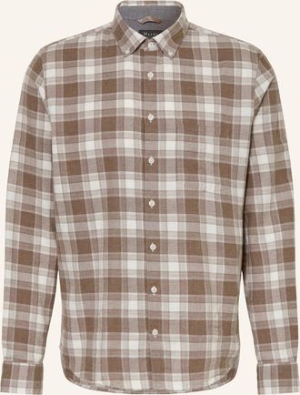 Maerz Maerz Muenchen Flanellhemd Modern Fit braun