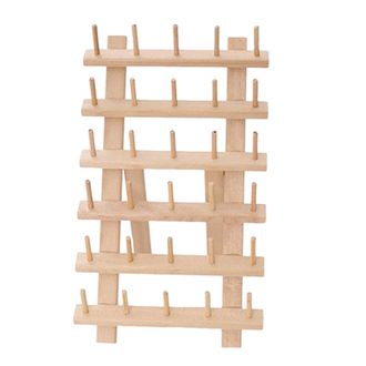 Generic Symrat-Veranstalter - Holz 30 Spulenschildsteller, kompaktes Garn Bobbin Speichersystem | Desktop Craft Station Organization, Quilting Stickerei Verso